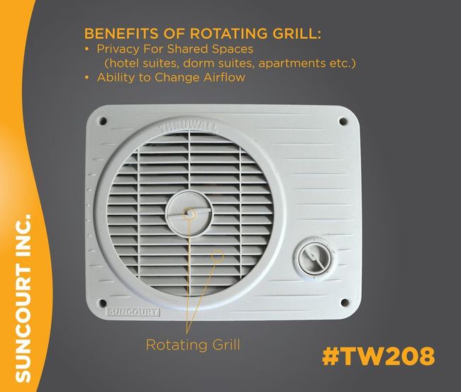 Suncourt ThruWall Variable Speed Room to Room Transfer Fan