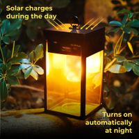 Techko Solar Portable Lantern with Flame Effect