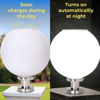 Techko Solar Sphere Pillar Light - With Remote Control