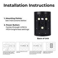 Techko Solar Wall Light - Cylinder Modern Aluminum Black Sconce