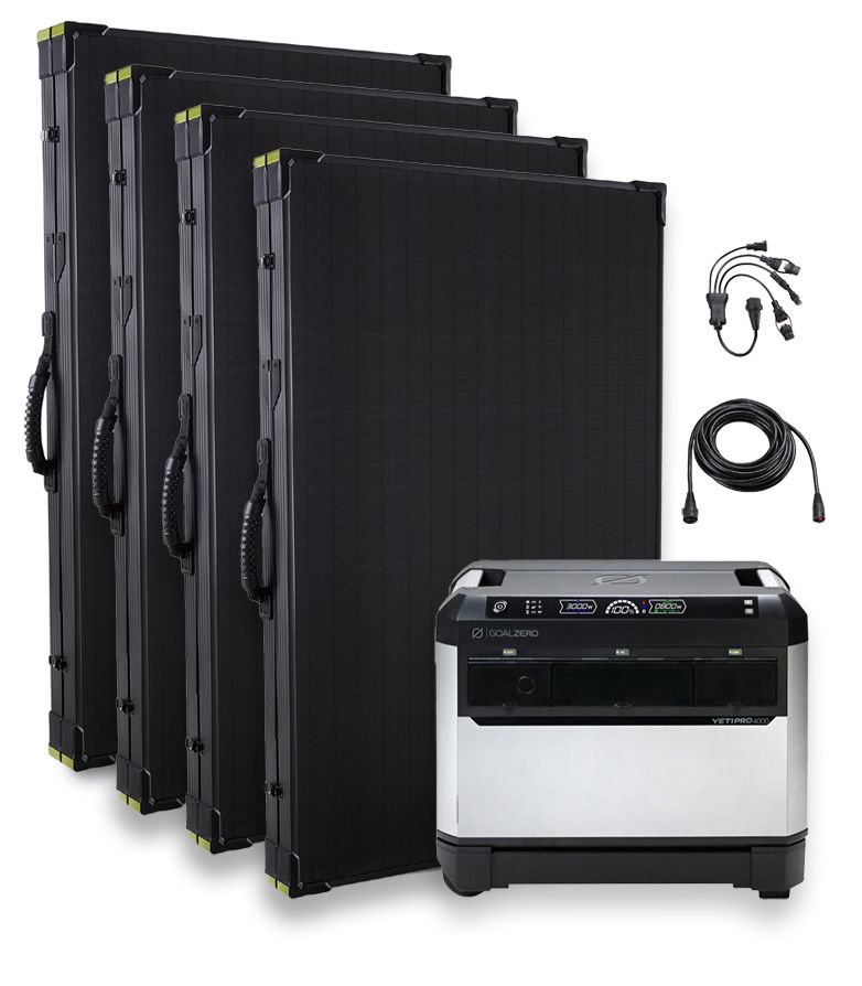 Goal Zero Yeti Pro 4000 Solar Generator Kit - 800 Watts of Solar