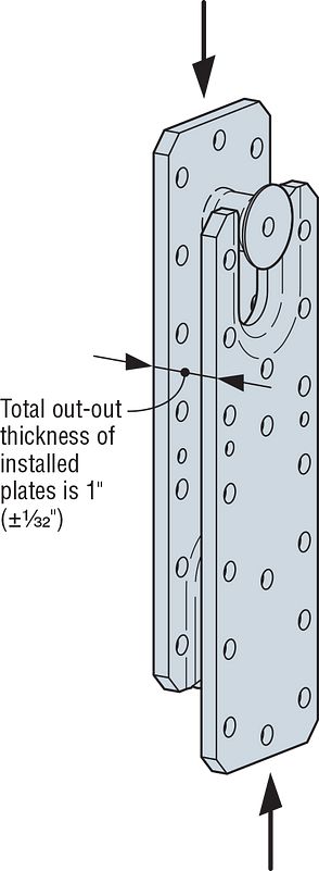 CBH2.37X5.5-R10 Concealed Beam Hanger (20 Backplates / 10 Pairs)