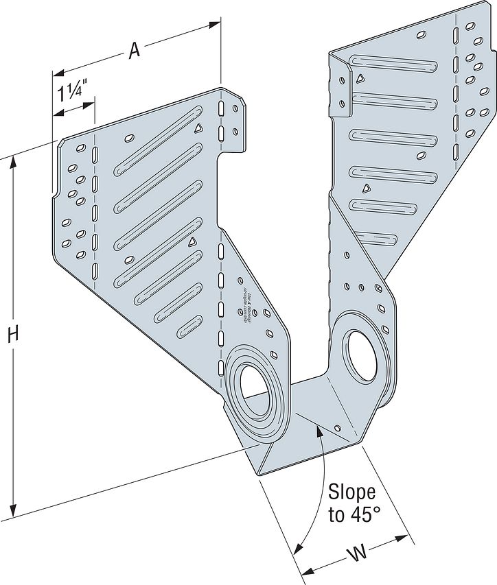 LSSR26Z Slopeable/Skewable Rafter Hanger