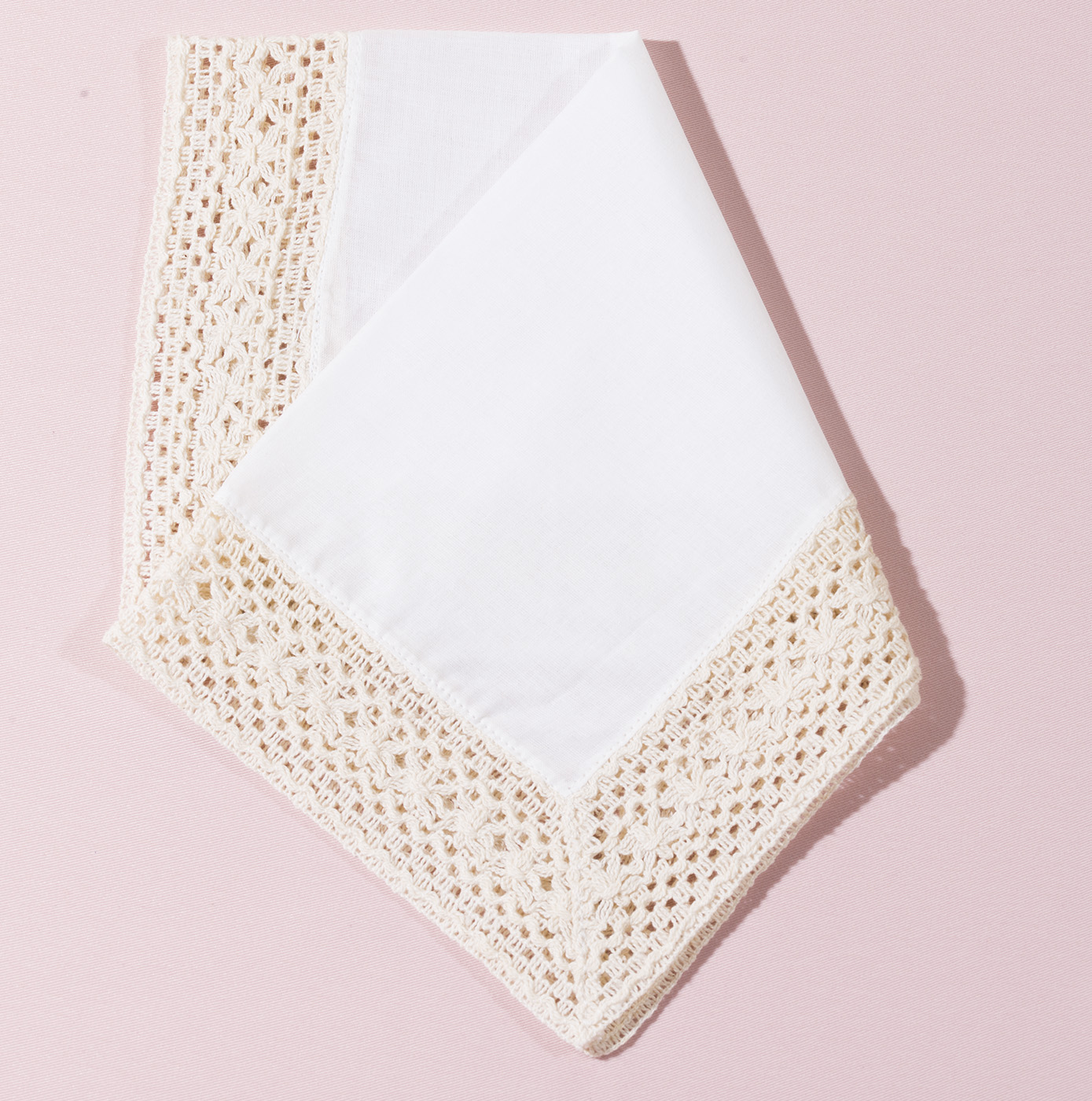 Lillian Crochet Border Handkerchief