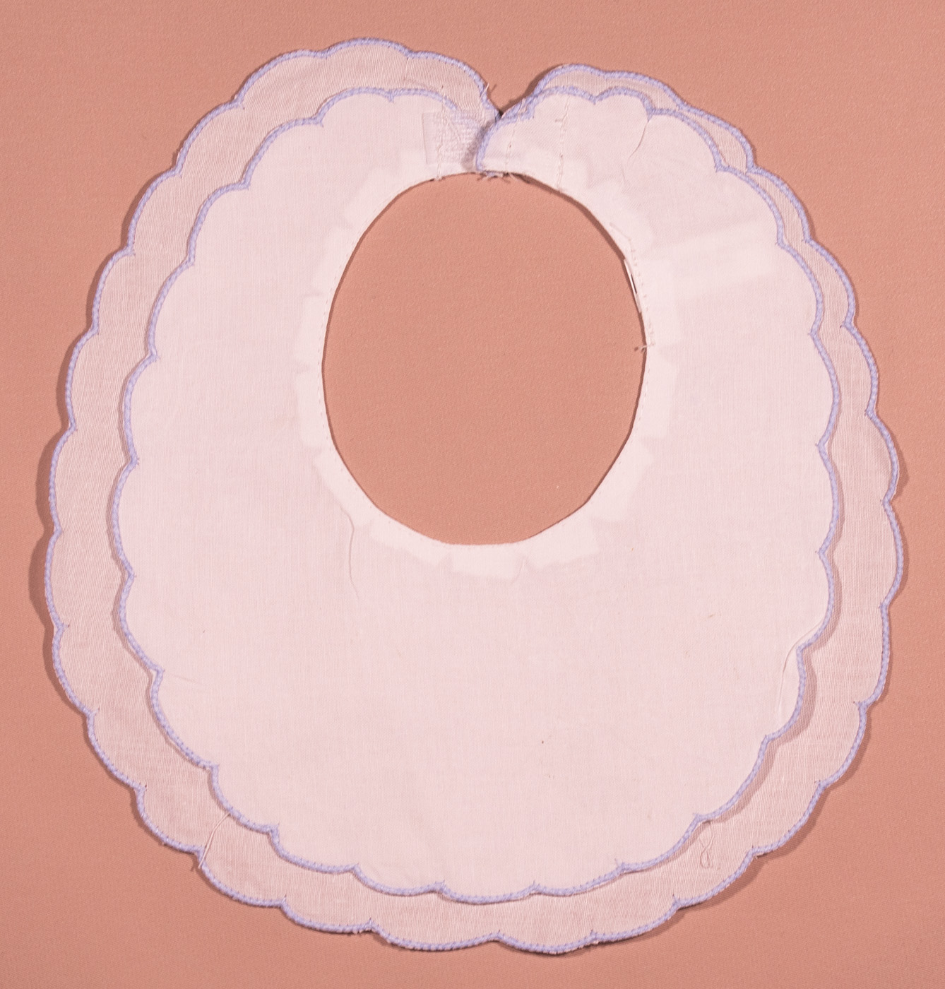 Scalloped Edge Cotton Fancy Baby Bib
