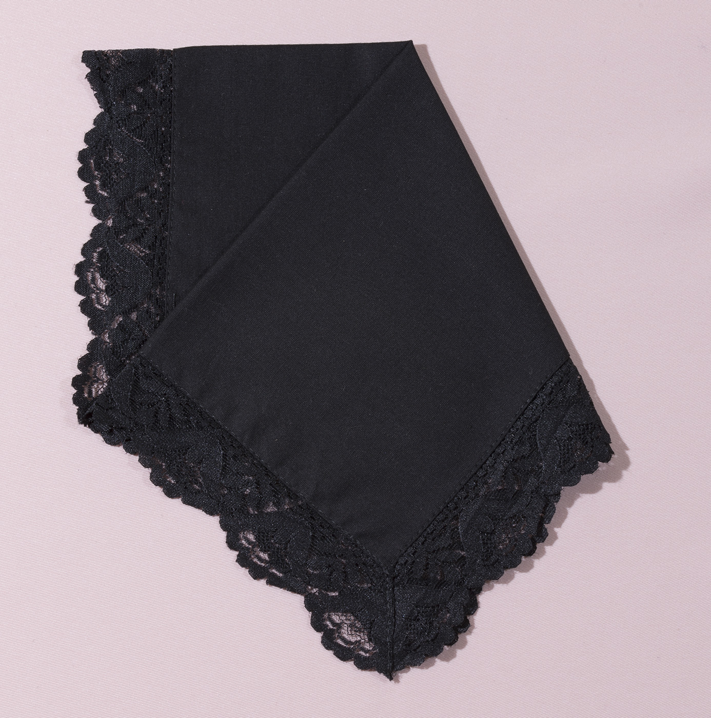 Twilight Beauty Black Lace Handkerchief
