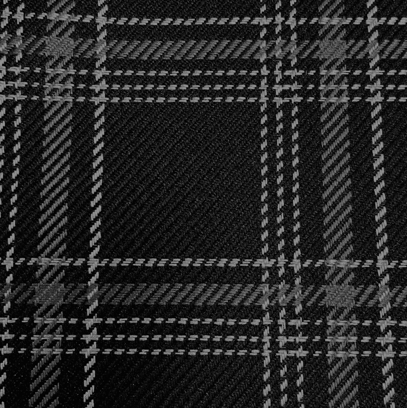 Plaid Automotive Cloth Dark Grey