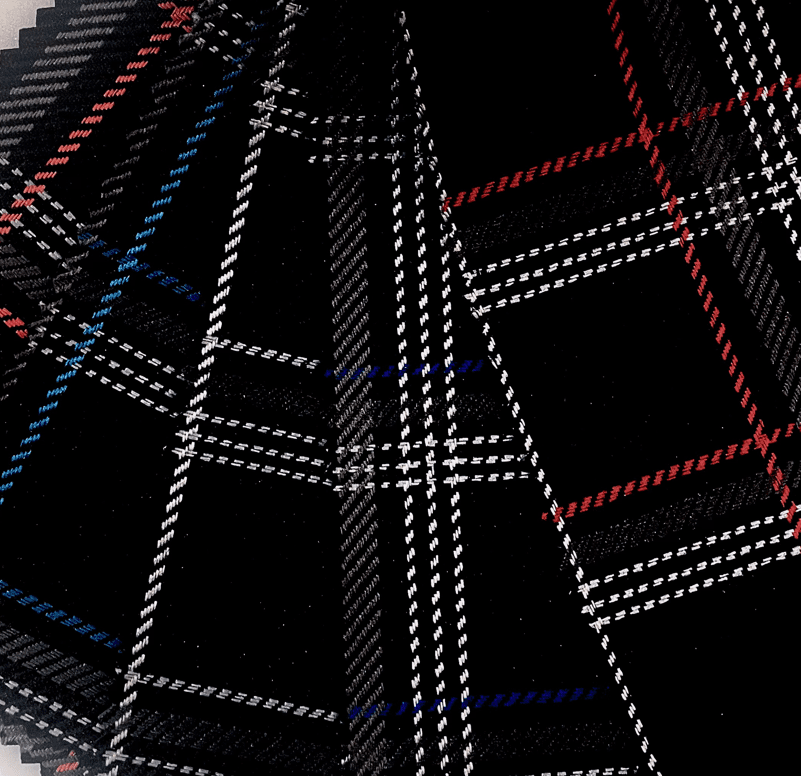 Plaid Automotive Cloth Sample Ring